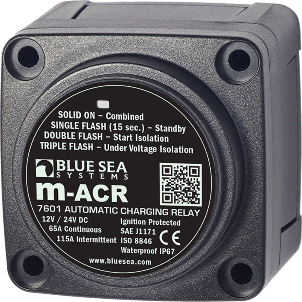 Blue Sea 7601 DC Mini ACR Automatic Charging Relay 65 Amp 7601 ...